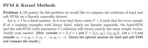 Solved SVM Kernel Methods Problem Points In This Chegg