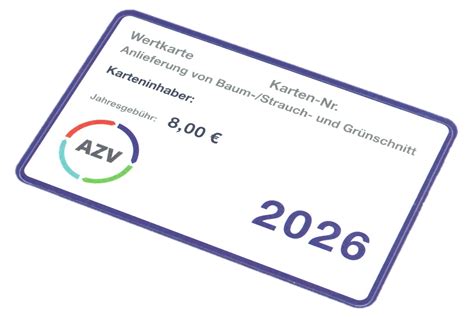 Wertkarte Grüngut 2026 Azv Shop
