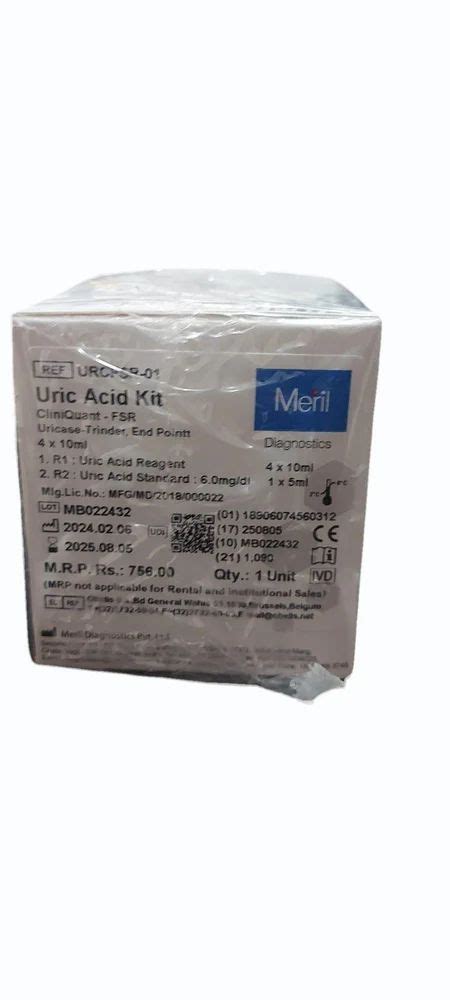 Meril Uric Acid Kit For Clinical At ₹ 460 Piece In Dehradun Id 2854242000588