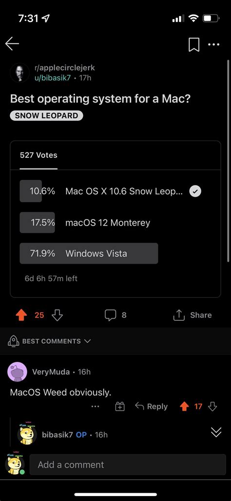 10 6 Of People Voted For Mac OS X 10 6 This Is A Sign All Hail Snow
