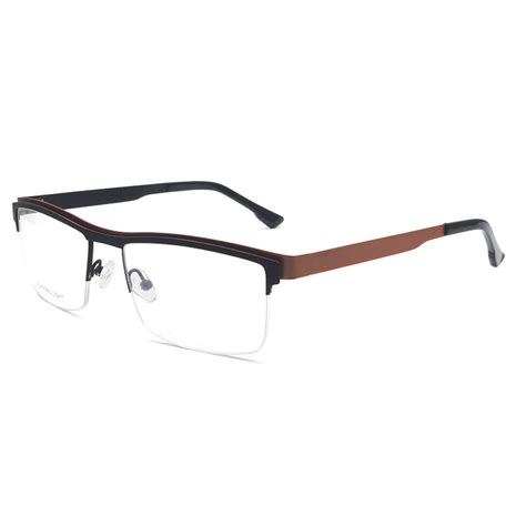 Half Rim Metal Eyeglasses Frame Stainless Steel Op Grandado