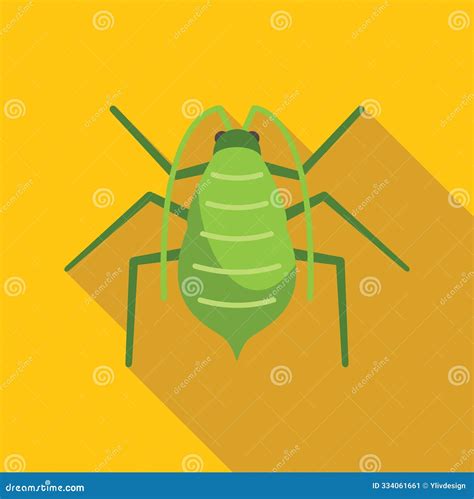 Green Aphid Insect Spreading Its Legs On Light Brown Background Stock