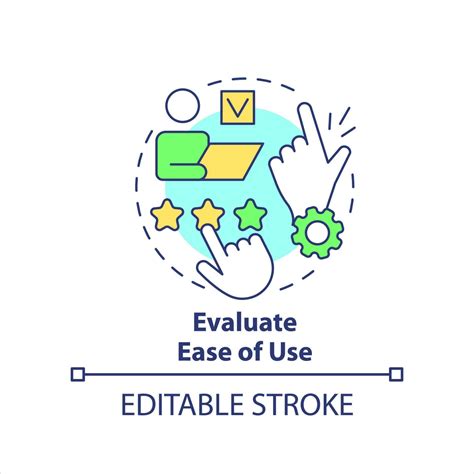 Evaluate Ease Of Use Concept Icon Assess Tools Usability Simple