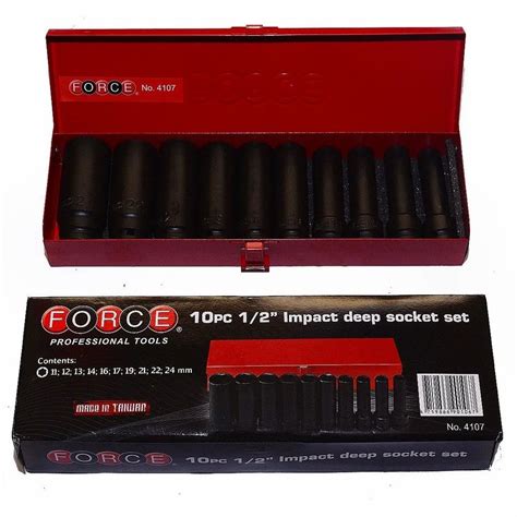 Stainless Steel Force 1 2 Inch Deep Impact Socket Set At Rs 3541 Set In