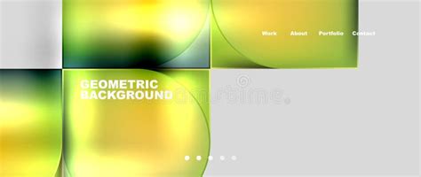 Circles And Lines Bright Colorful Geometry With Glassmorphism Effect