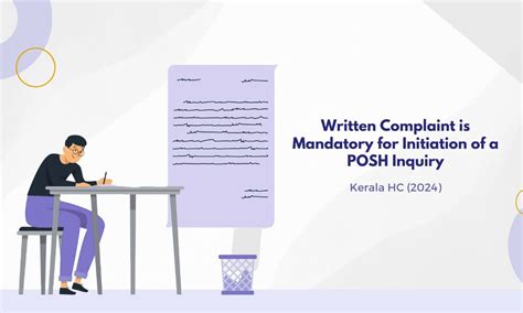 Written Complaint Is Mandatory For Initiation Of A Posh Inquiry Kerala Hc