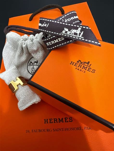 Hermes Olympe Ring Large Model Hermes Ring Gold Hardware Gold Leather H Ring With Gold Madame