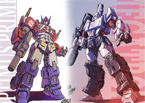 Artstation Transformer Optimus And Megatron