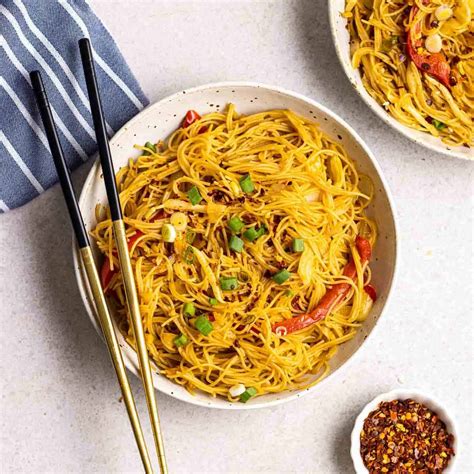 Singapore Vegetable Chow Mei Fun My Plantiful Cooking