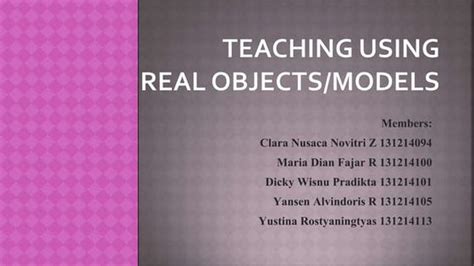 Realia And Model Ppt