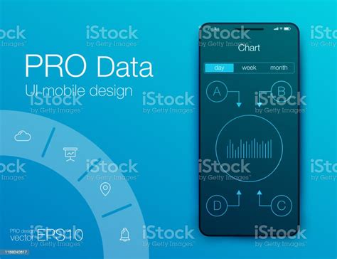 네 가지 옵션이있는 벡터 그래픽 모바일 인포 그래픽 모바일 응용 프로그램 워크플로 레이아웃 다이어그램 배너 웹 디자인 4 단계