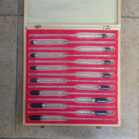 Promo New Hydrometer Set Isi 14 Alat Ukur Berat Jenis Larutan Hydro