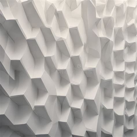 Abstract 3d Geometric Pattern In Off White Stock Illustration Illustration Of Background