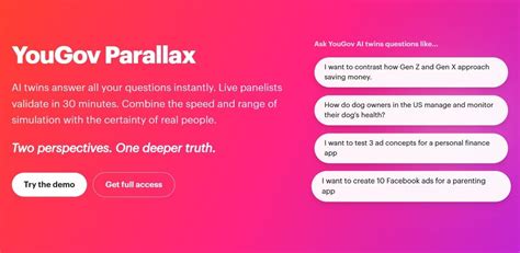 Yougov Parallax The Worlds First Research Product To Combine Ai