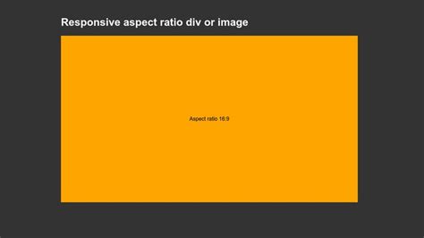 Responsive aspect ratio div or image
