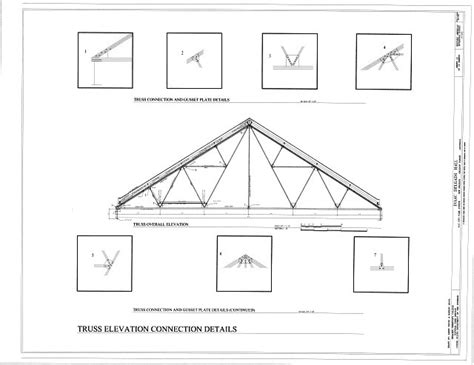 Truss Elevation Connection Details Isaac Delgado Hall
