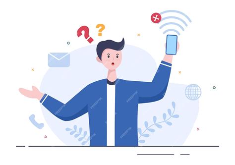 Premium Vector Lost Wireless Connection Or Disconnected Cable No