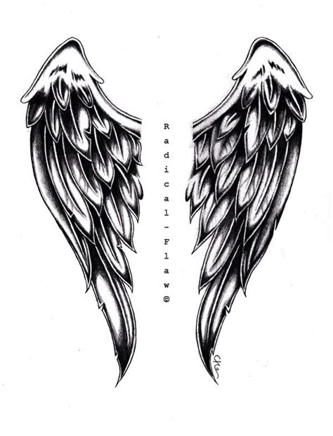 Wings Pencil Drawings Angel Wing Drawing Tattoo Pencil Drawings