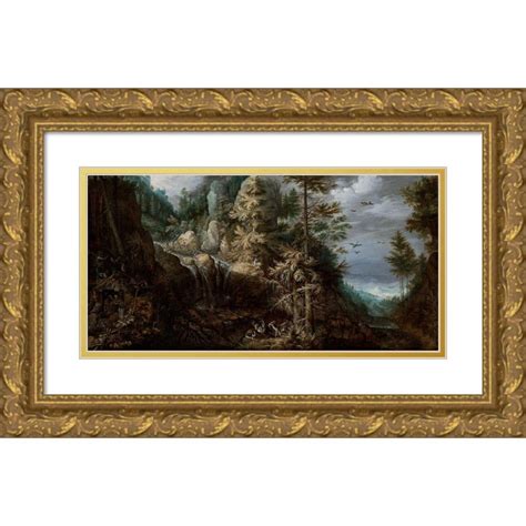 Savery Roelandt 18x11 Gold Ornate Wood Framed With Double Matting Museum Art Print Titled
