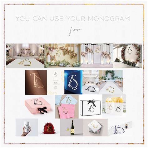 Modern Wedding Monogram Chic Logo Stylish Wedding Couple Logo