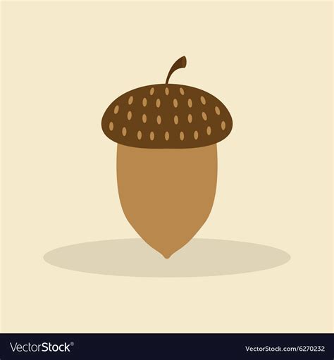 Cute Nut Royalty Free Vector Image Vectorstock
