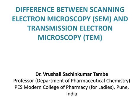 Difference Between Sem And Tem Pptx
