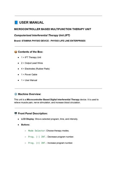 Computerised Interferential Ift 70 Program Therapy Unit At ₹ 5999piece Interferential Therapy