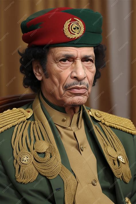 Premium Ai Image General Gaddafi Real People Photo Ai Generated