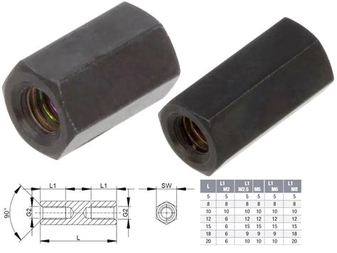 Separadores Hexagonales M3 Negro