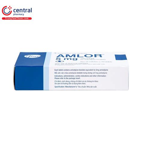 ChÍnh HÃng Thuốc Amlor 5mg Pfizer điều Trị Tăng Huyết áp