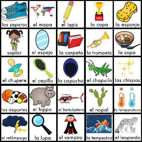 ¡articulación Spanish Articulation Mat P Medial 25 Words Tpt