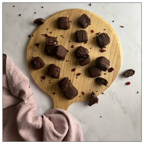 No Bake Fruit And Nut Double Chocolate Bites Adriennes Classic Desserts