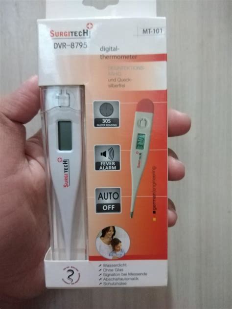 Surgitech Digital Thermometer Health And Nutrition Thermometers On Carousell