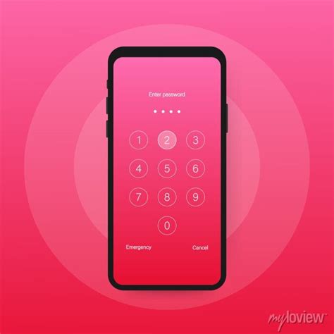Screen Lock Authentication Password Smartphone Background Template