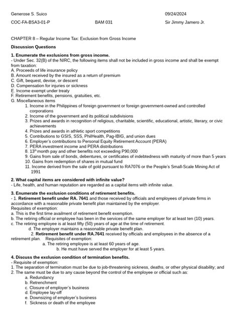 Generose S Pdf Tax Deduction Income