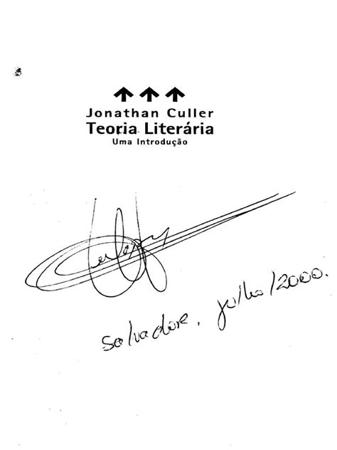 Culler Jonathan Teoria Literária Uma Introdução Pdf