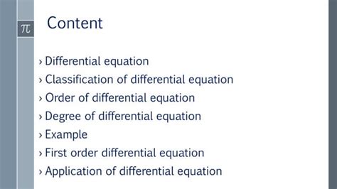 Differential Equation And Its Order And Degree Pptx Physics Science