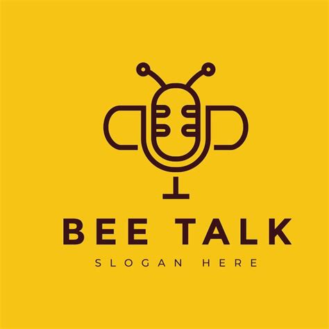 Premium Vector Bee Talk Social Technology Communication Microphone