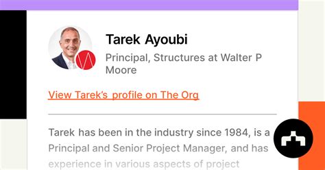 Tarek Ayoubi Principal Structures At Walter P Moore The Org