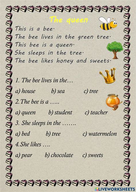 Ee Reading Passage Worksheet Live Worksheets