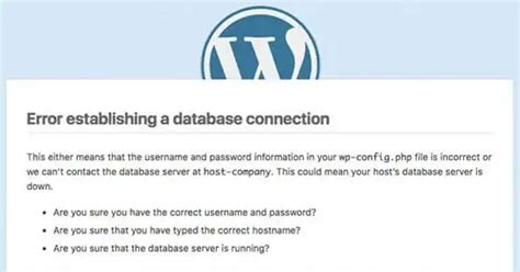 How To Fix Database Errors In Wordpress Actionable Troubleshooting Tips Wpservices