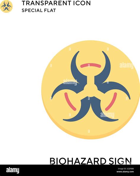 Biohazard Sign Vector Icon Flat Style Illustration Eps 10 Vector