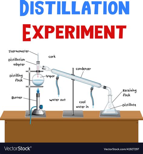 Distillation Experiment Science Graphic Royalty Free Vector Vectorstock