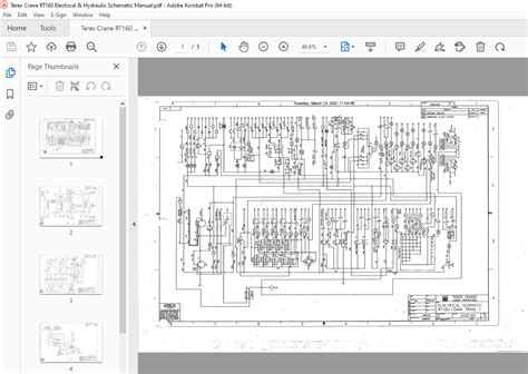 Terex Crane Rt160 Electrical And Hydraulic Schematic Manual Pdf Download