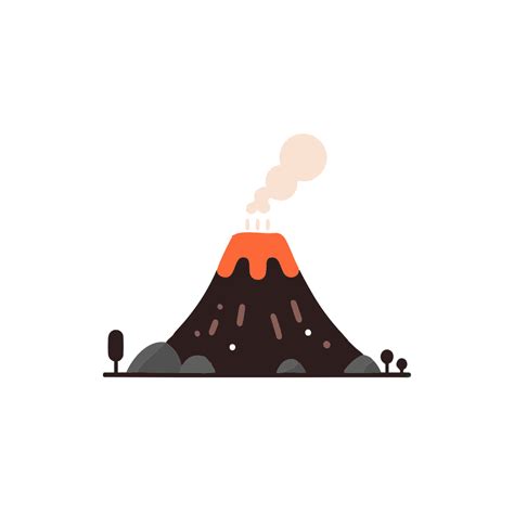 Free Realistic Volcano Clipart Template To Edit Online