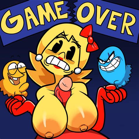 Rule 34 Big Breasts Blinky Pac Man Bow Breasts Clyde Pac Man