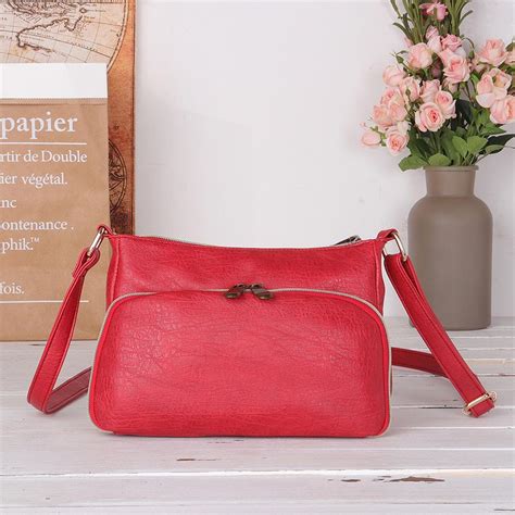 Buy Women Fashion Pu Leather Shoulder Bag Multi Pockets Solid Color
