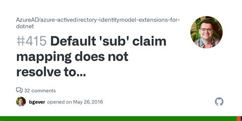 Default Sub Claim Mapping Does Not Resolve To Claimsprincipalidentityname · Issue 415