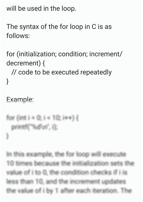 SOLUTION: For loop in c - Studypool