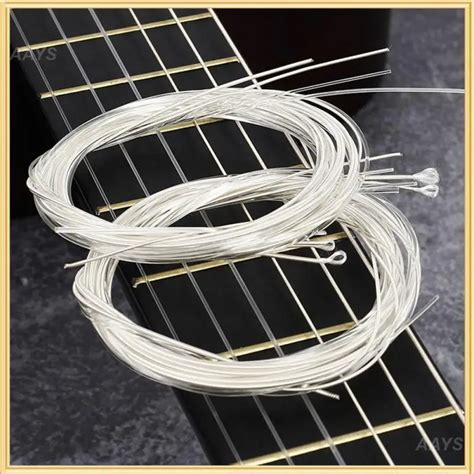 Cuerdas De Guitarra De Nailon Plateado Piezas De Repuesto Para Guitarra